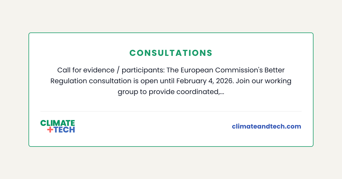 Call for Evidence: EU Better Regulation Framework Consultation 2026 ...