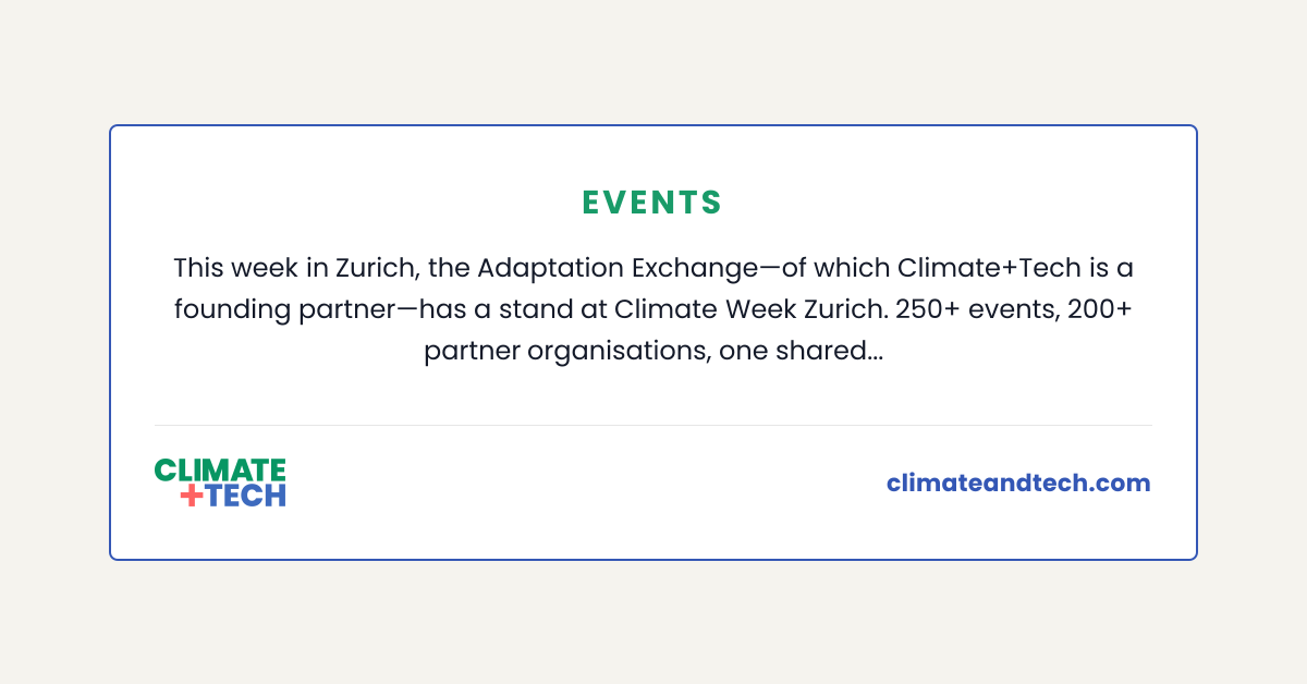 Climate Week Zurich 2026 — Events, Adaptation & What to Know — Climate ...