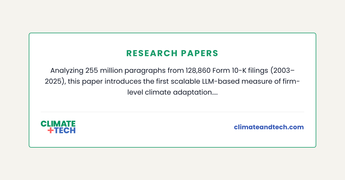 Firm-level Climate Change Adaptation: LLM Evidence from 13,500 US Firms ...