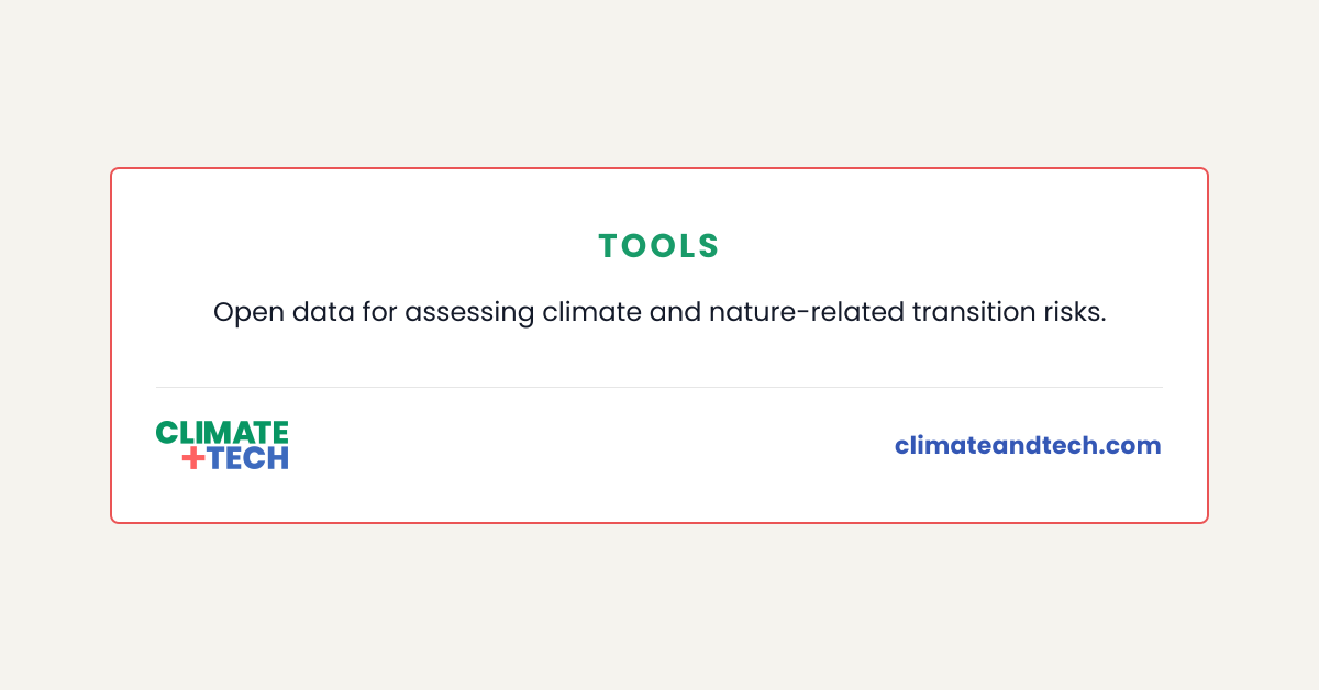 ENCORE: Open Data Platform for Climate and Nature-Related Transition ...